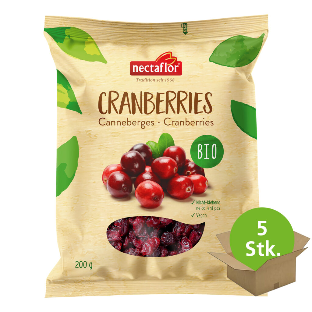 Bio Cranberries 5 x 200 g - Narimpex